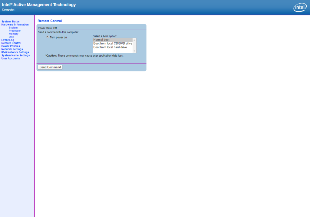Intel AMTでパソコンのリモート起動/終了しよう | tarufulog